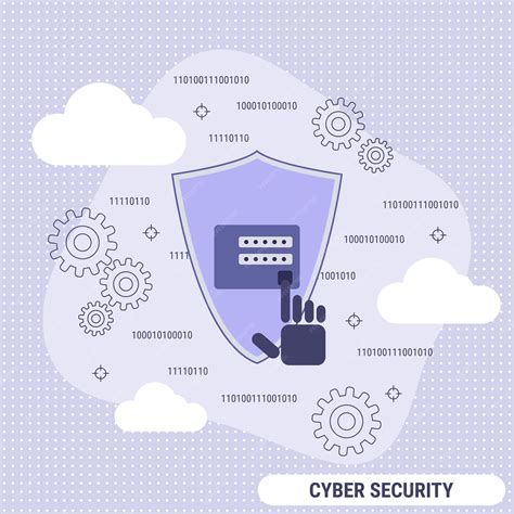 Premium Vector Cyber Security Flat Design Style Vector Concept