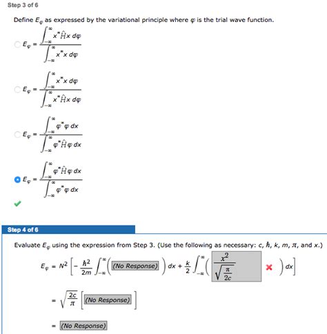 Solved Derivation In Using The Variational Method To Chegg