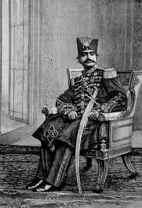 Der Schah Von Persien Nassr Ed Din Nasser Ed Din In Zeremonieller