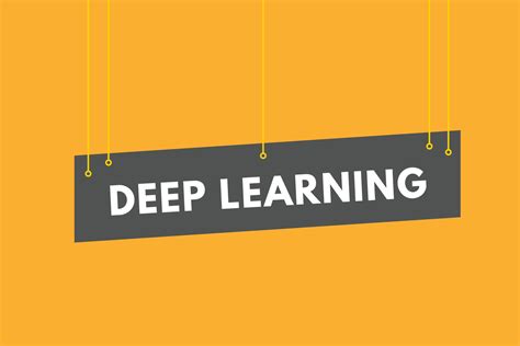 Deep Learning Text Button Deep Learning Sign Icon Label Sticker Web