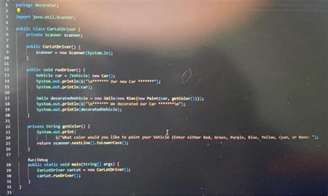 you will be implementing the decorator design pattern