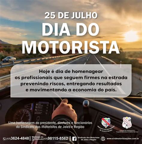 De Julho Dia Do Motorista A Voz Das Cidades