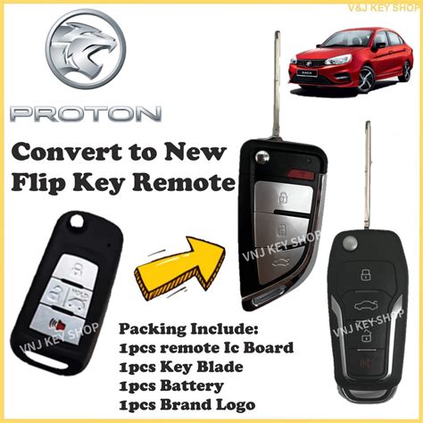 🔥new Design 2024🔥 New Proton Saga Vvt Remote Control Key Full Set Shopee Malaysia