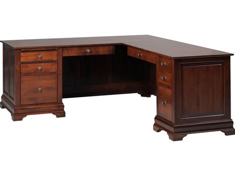 Yutzy Woodworking Double Pedestal Executive Desk Furniture Home Office