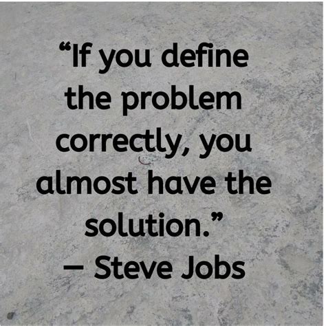 Steve Jobs Quote On Problem Solving