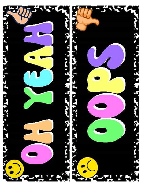 Oh Yeah Oops Whole Class Behavior Management Composition Notebook