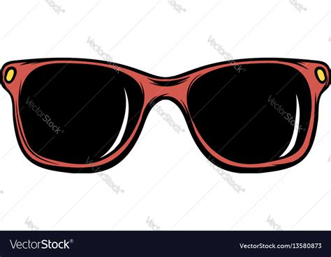 Sketch Draw Glasses Cartoon Royalty Free Vector Image