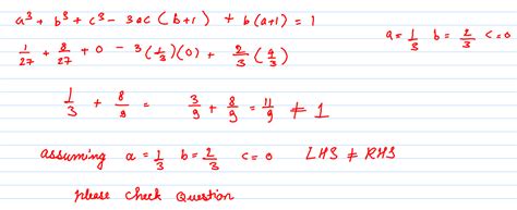 If A B C 1 Then Prove That A A A B B B C C C 3 Ac B 1 B A 1 1 AskIITians