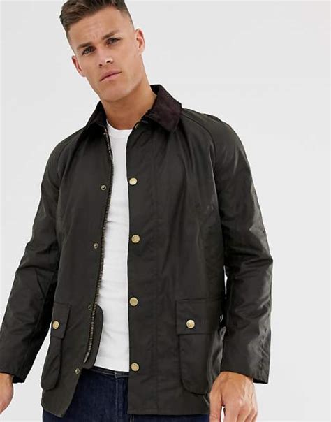 Barbour Ashby Wax Jacket Olive Asos