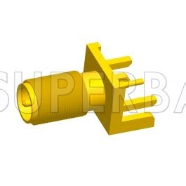 50 Ohm SMA Reverse Polarity Jack Female PCB Mount Connector For 065