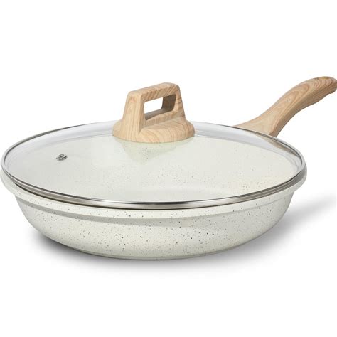 ESLITE LIFE Nonstick Ceramic Frying Pan Skillet With Lid Non Toxic Egg Omelette Kitchen Cooking