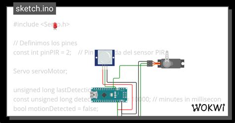 Servowithpir Wokwi Esp32 Stm32 Arduino Simulator
