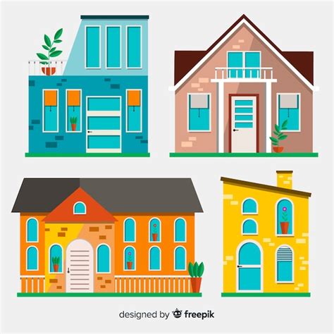 Colección De Casas Vector Gratis