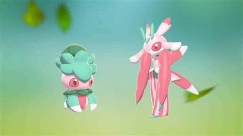 Download Pokémon Fomantis And Lurantis Falling Leaves Wallpaper
