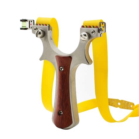 고품질 금속 새총 나무 금속 손잡이 스테인레스 스틸 활 사격 사냥 전문 슬링 샷 장난감 Aliexpress