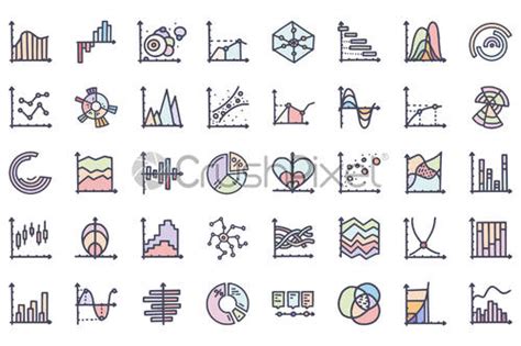 Chart And Diagram Color Vector Doodle Simple Icon Set Stock Vector 4545924 Crushpixel