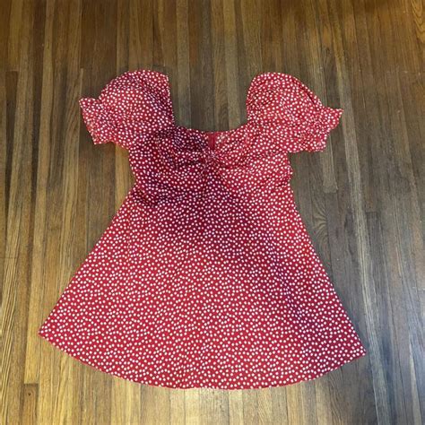 Ditsy Floral Puff Sleeve Sweetheart Neckline Mini Depop