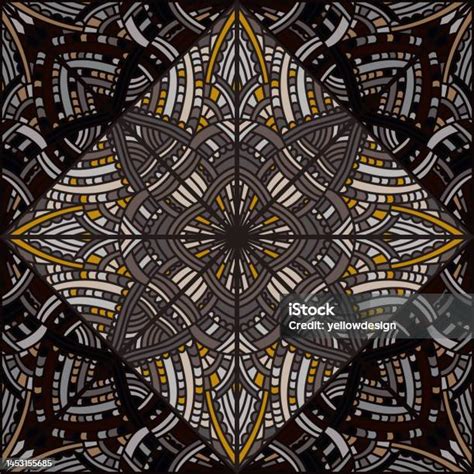 자유형 라인 모자이크 원활한 패턴 빈티지 보헤미안 타일 장식 창의적인 낙서 스타일 배경 추상 기하학적 민족 타일 0명에 대한 스톡 벡터 아트 및 기타 이미지 Istock