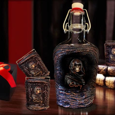 Skull Flask Etsy
