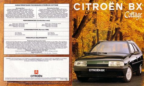 Citroën BX Break Cottage French brochure