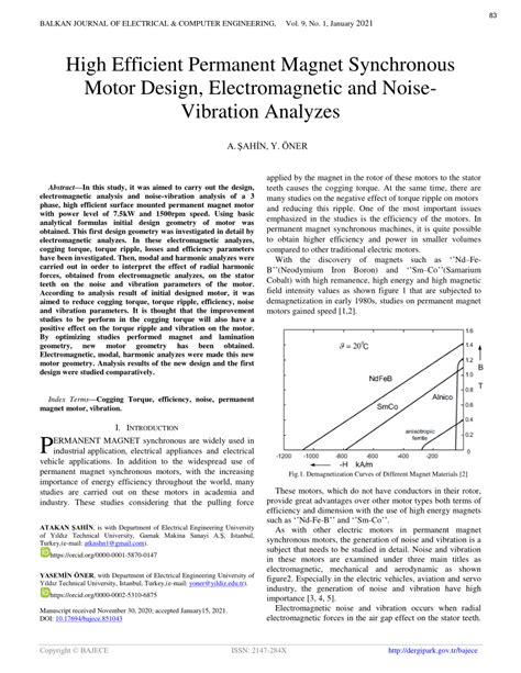 Pdf High Efficient Permanent Magnet Synchronous Motor Design Electromagnetic And Noise
