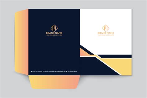 Black Shape Presentation Folder Design 26532974 Vector Art At Vecteezy