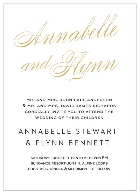 Statement Script Foil Response Cards
