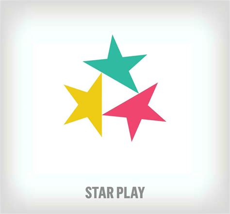 Play Sign Logo From Creative Rotating Stars Unique Color Transitions