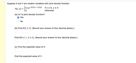 Solved Suppose X And Y Are Random Variables With Joint Chegg