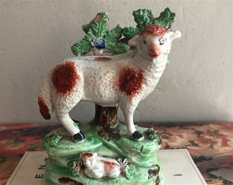Antique Staffordshire Spill Vase Figurine British Collectible