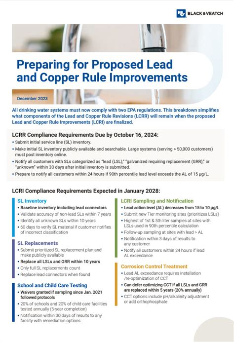 Lead And Copper Rule Update At Charles Braim Blog