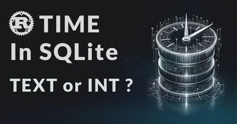 Jeremy Chone On Linkedin Rust Time In Sqlite Text Vs Integerepoch