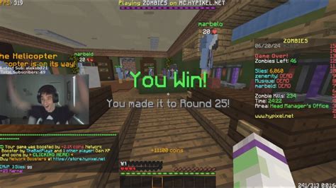 How To Win Hypixel Zombies Prison Helicopter Escape Youtube