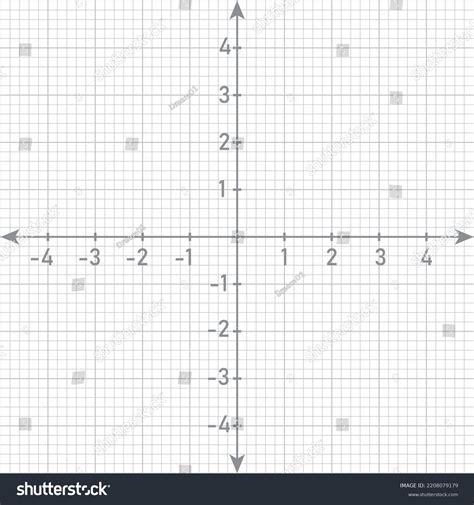 cartesian coordinate system plane vector illustration stock vector