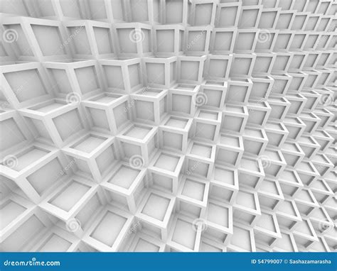 Abstract White Cube Shape Blocks Wall Background Stock Illustration Illustration Of Corporate