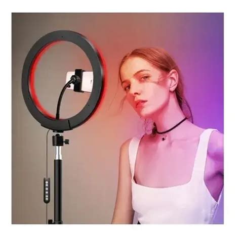 Ring Light Luz Rgb26 Colorida 26cm 10 Polegadas Tripé 210m Rk Eletronicos