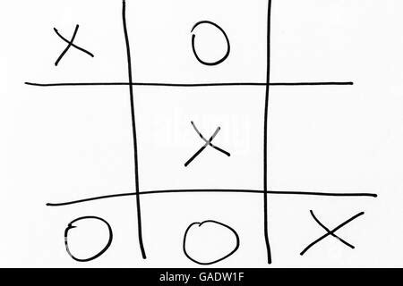 A Game Of Xs And Os Tic Tac Toe Noughts And Crosses Stock Photo Alamy