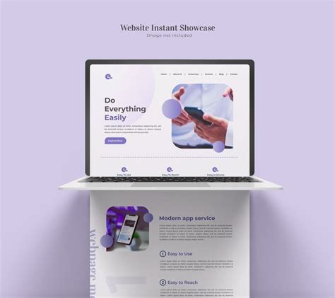 Website Instant Showcase Mockup Isolated Premium Psd Web Design Mockup Macbook Mockup