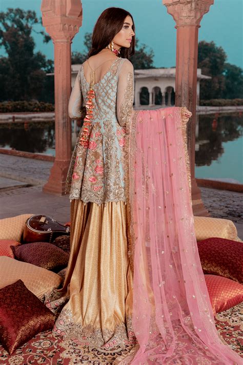 Embellished Party Dress With Elegant Embroidered Patches Nameera By