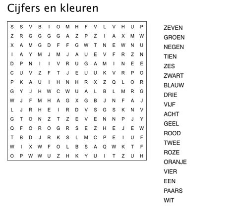 Kleurplaten Woordzoeker
