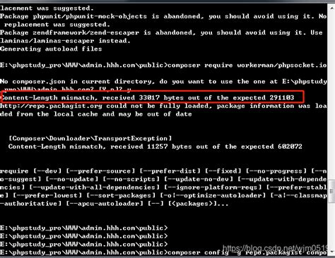Composer 下载依赖时报错content Length Mismatchreceived Xxxx Bytes Out Of This