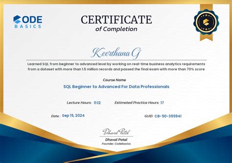 completed sql course with codebasics keerthana g posted on the topic