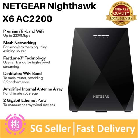 NETGEAR Nighthawk X AC Tri Band Mesh WiFi Extender EX Range Extender WiFi Extender
