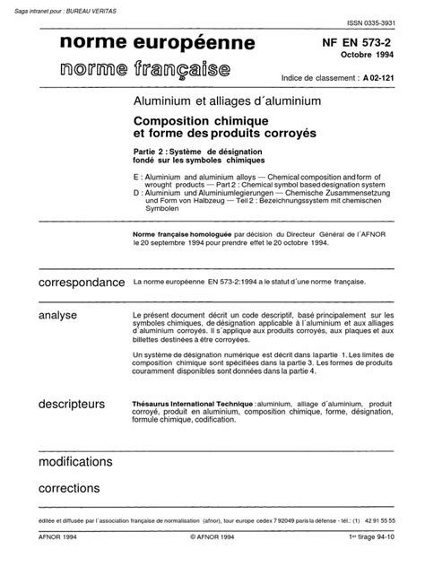 Nf En 573 2 Pdf Pdf Éléments Métalliques Métaux