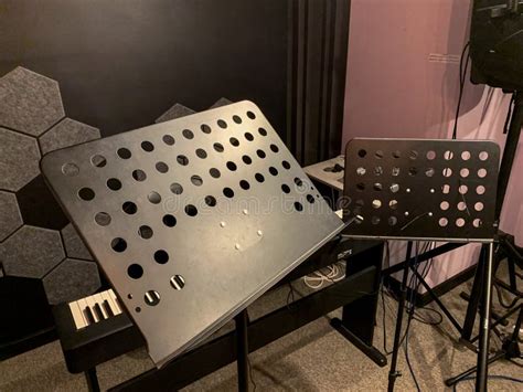 Music Stand Notes In The Recording Studio Stock Image Image Of Singer