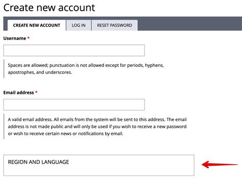 Empty Region And Language Fieldset On Registration Page Issue Backdrop Backdrop