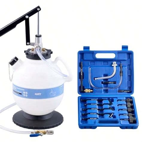 7 5l Transmission Fluid Pump 2 Gallon Manual Atf Refill Kit Automot Hand Pump With 15 Adapters