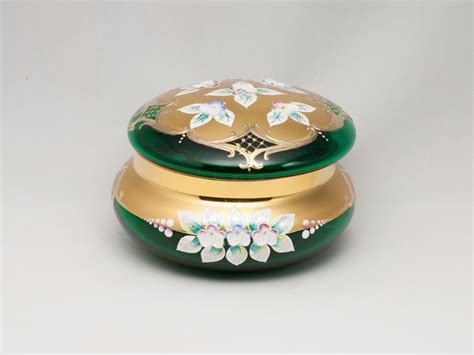 Green Enameled Box E Shop Crystal