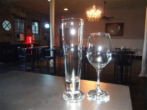 14 Ounce Beer Glass And Curvy Wine Glass Historic Firehouse