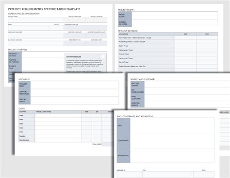 Free Project Requirement Templates Smartsheet